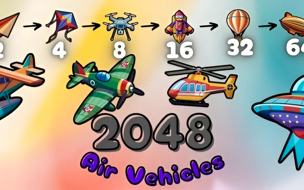 2048 Air Vehicles 🕹️ Играйте сега на GamePix