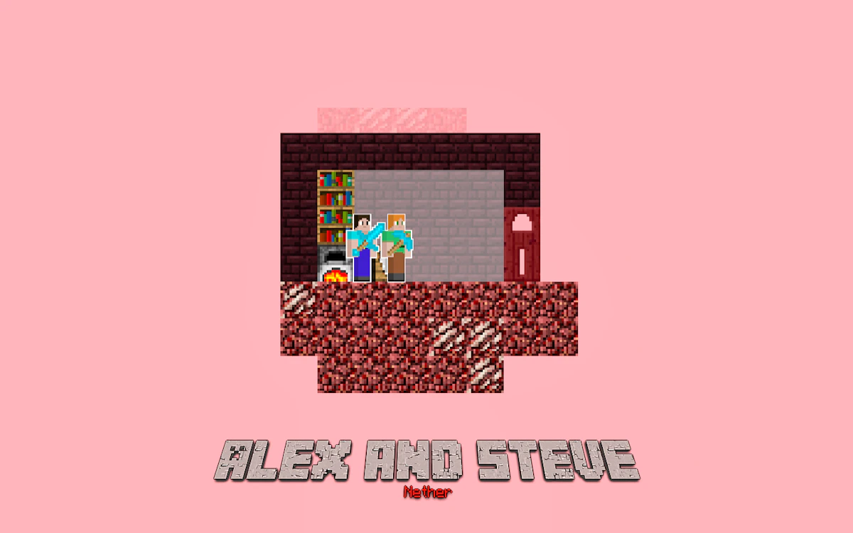 Alex And Steve Nether 🕹️ Play Now on GamePix