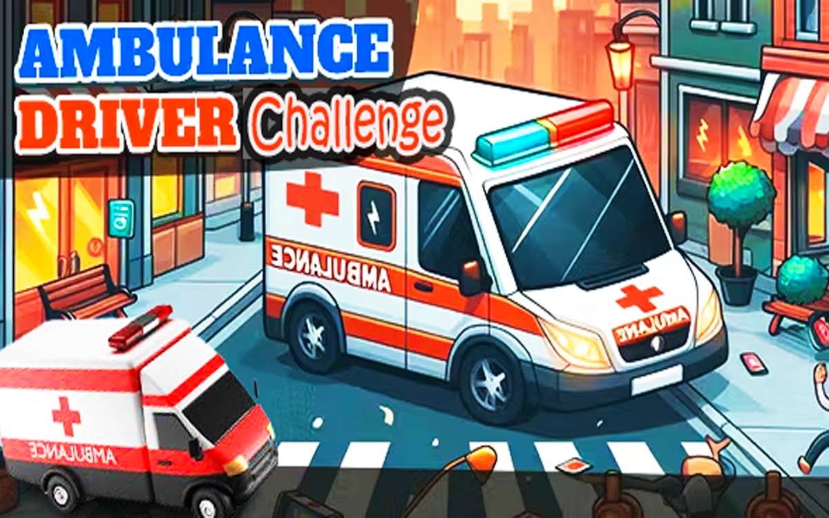 Ambulance Driver Challenge 🕹️ Play Now on GamePix