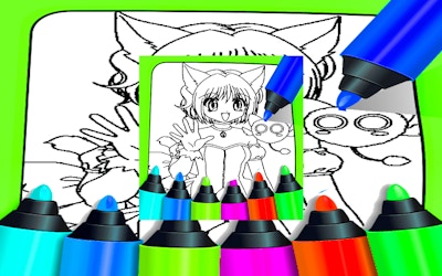 anime coloring pages games