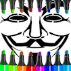 Anonymous Mask Coloring | 🕹️ Play Now on GamePix