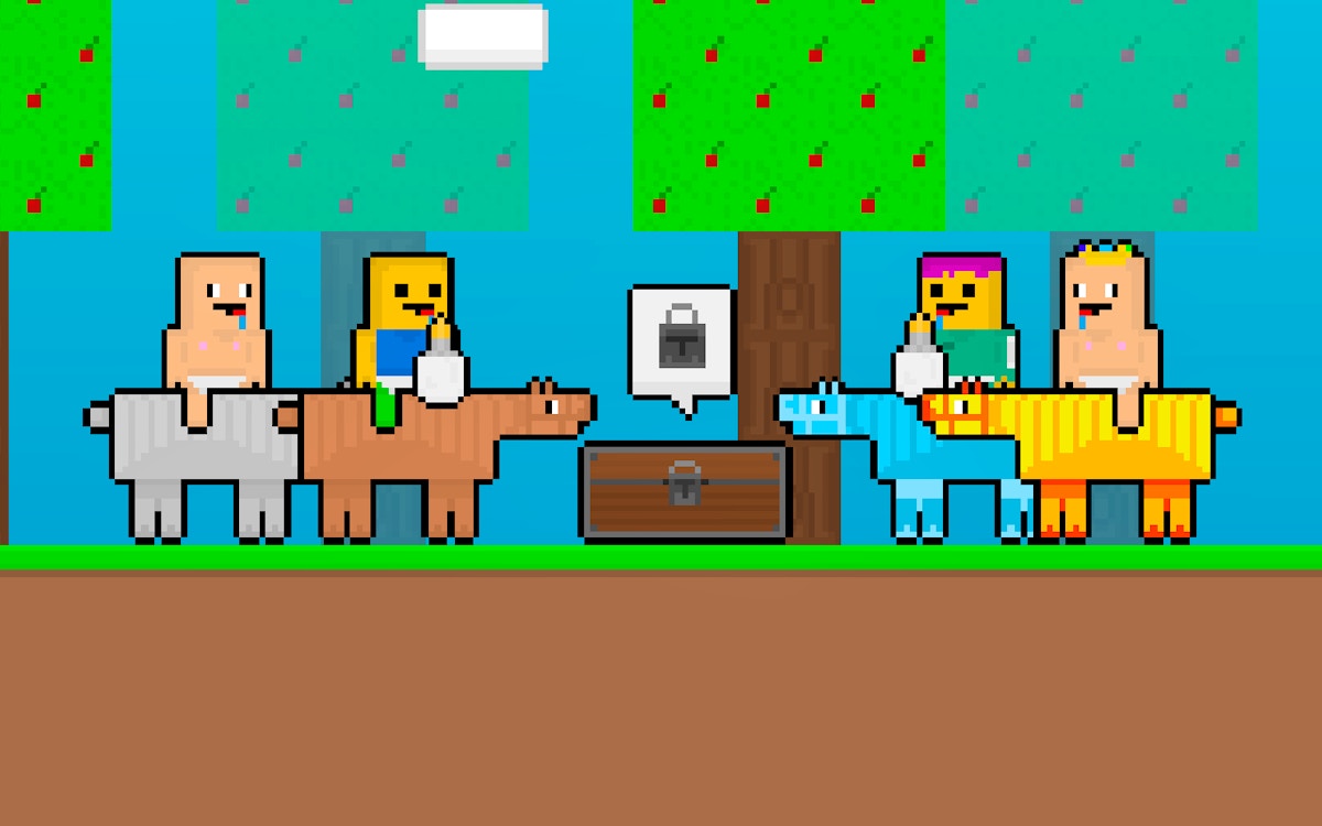 Baby Noob Vs Baby Obby Horse 🕹️ Play Now on GamePix