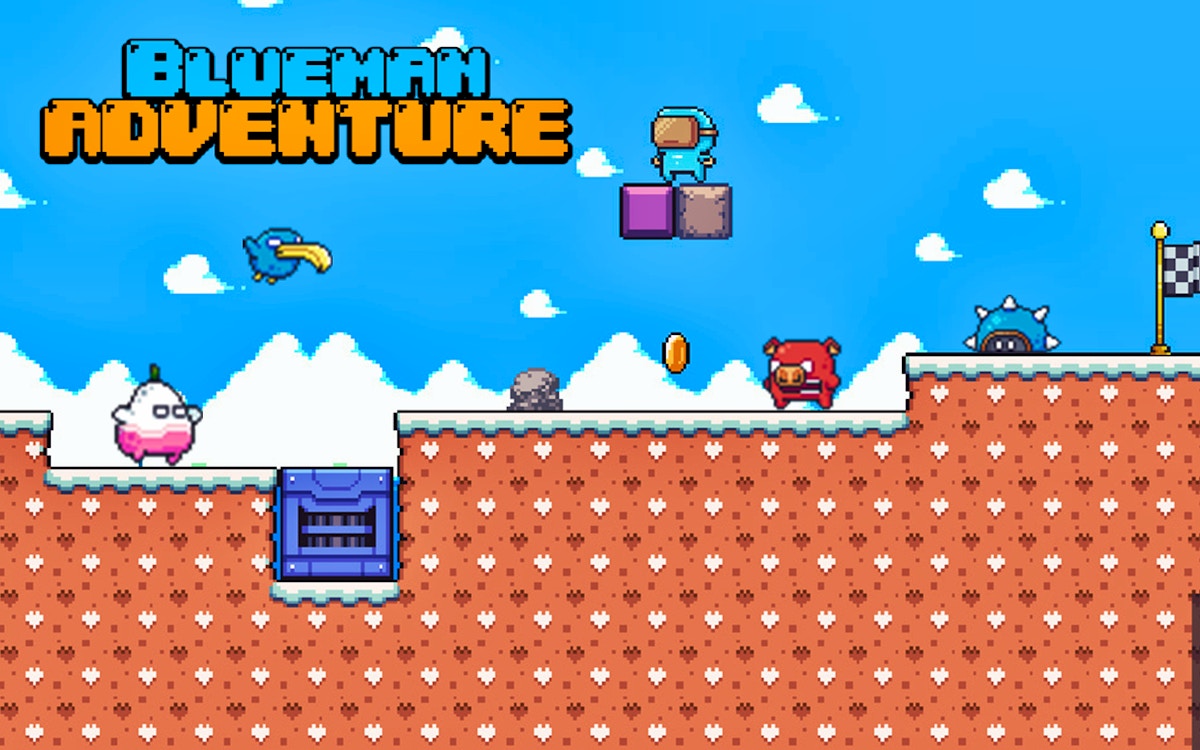 Blueman Adventure 🕹️ Zagraj teraz na GamePix