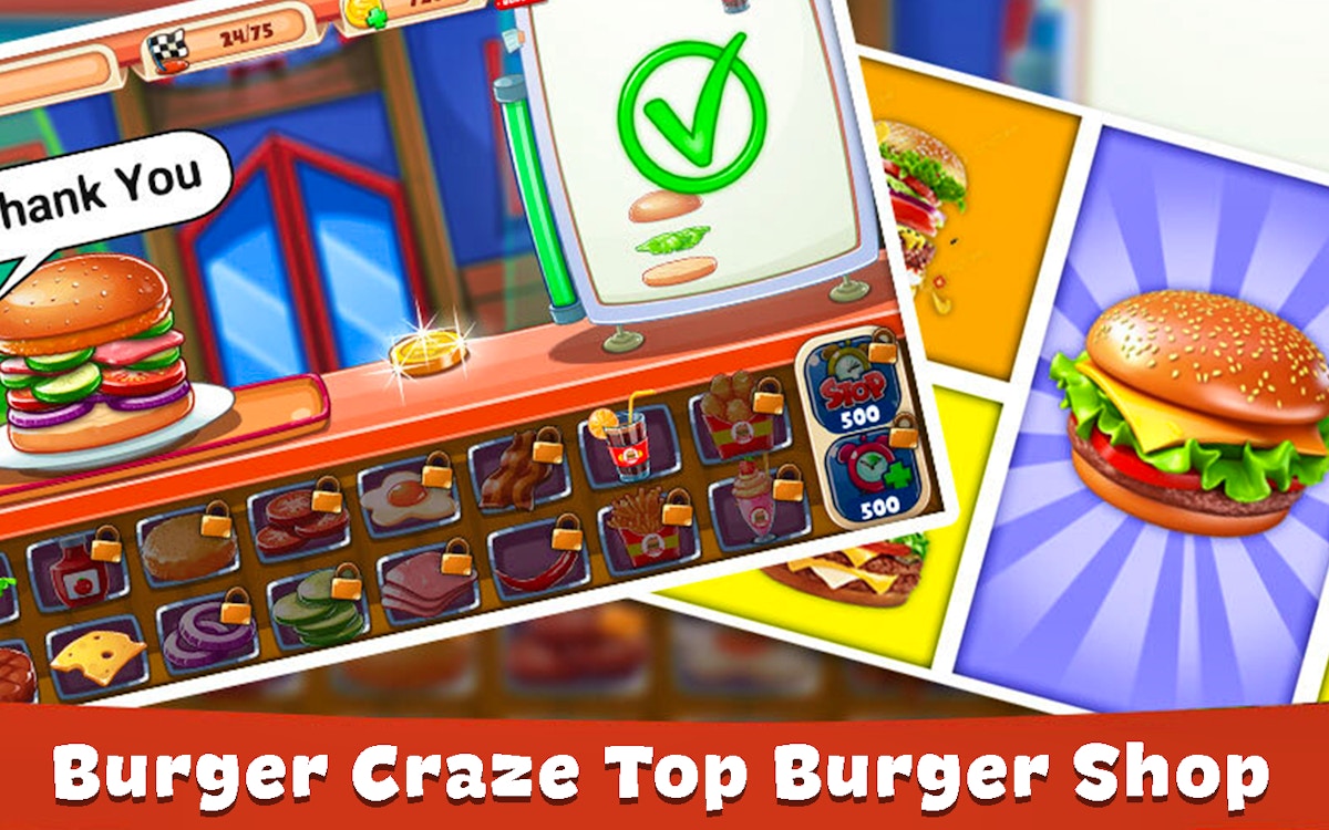 Burger Craze: Top Burger Shop 🕹️ Play Now on GamePix