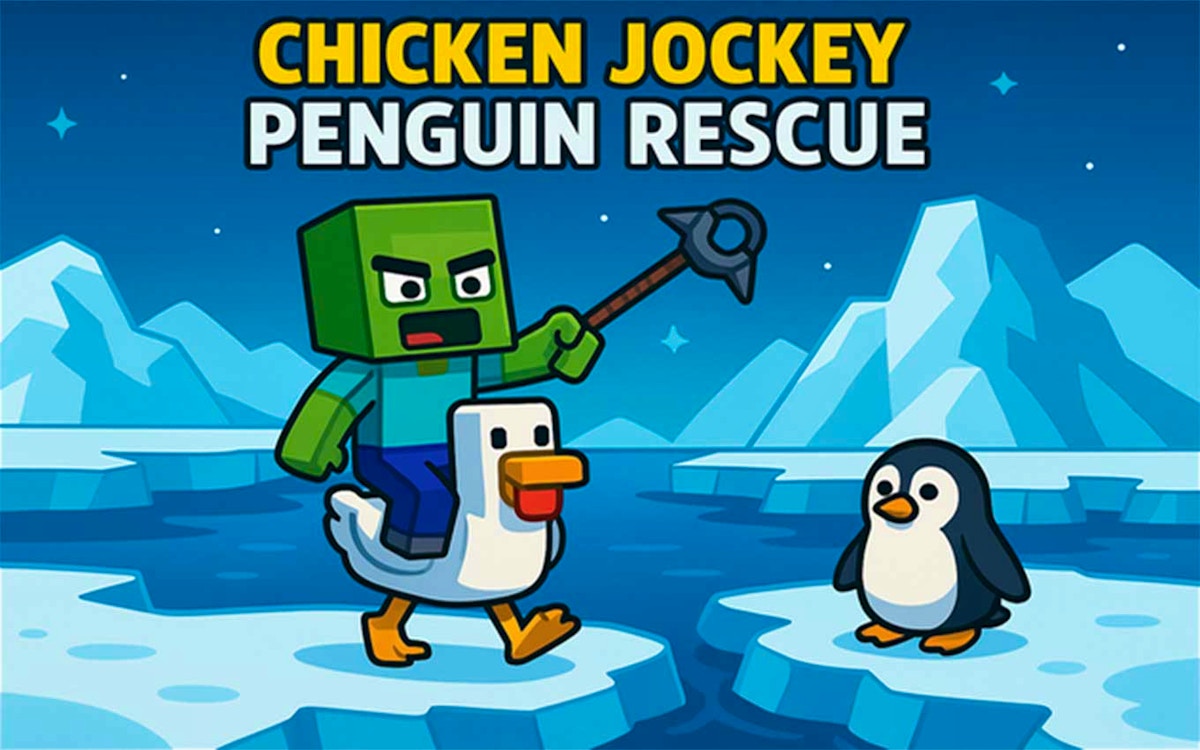 Chicken Jockey: Penguin Rescue 🕹️ Play Now on GamePix