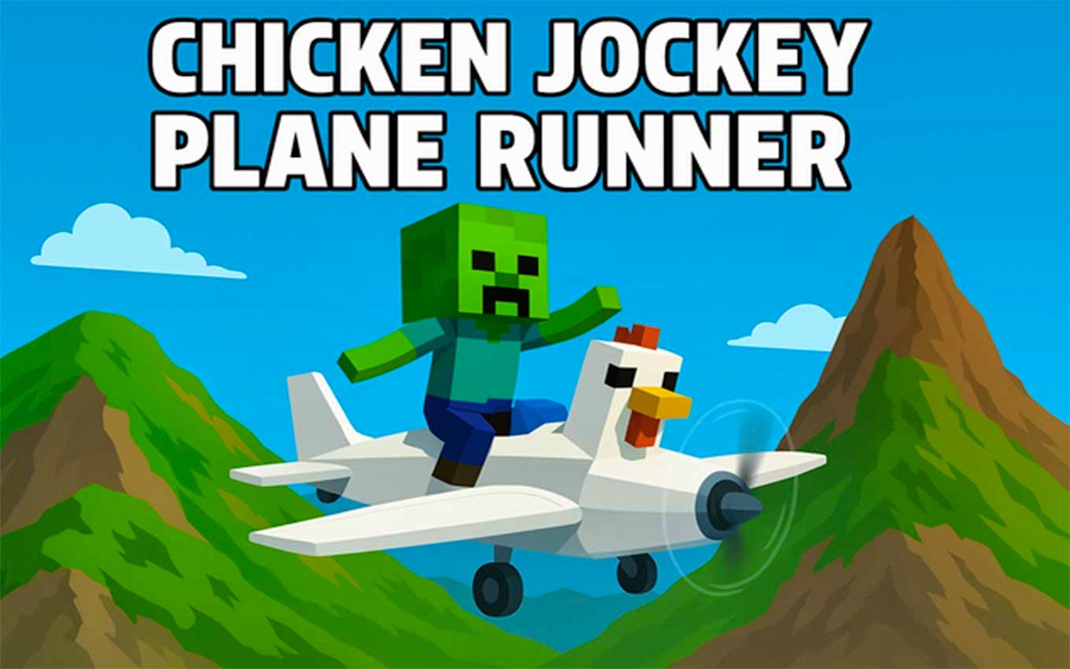 Chicken Jockey Plane Runner 🕹️ Play Now on GamePix