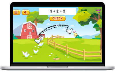 Chicken Math 🕹️ Play Now on GamePix
