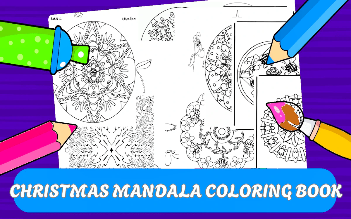 Christmas Mandala Coloring Book 🕹️ Play Now on GamePix