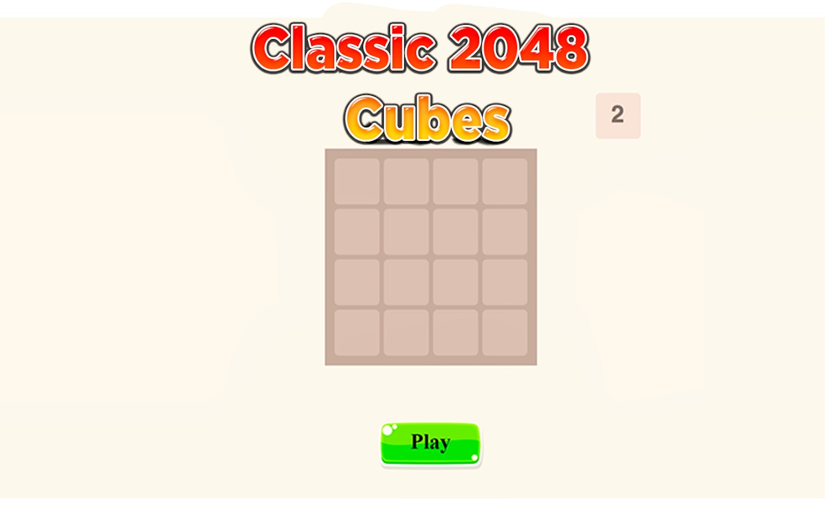 Classic 2048 - Cubes 🕹️ Play Now on GamePix