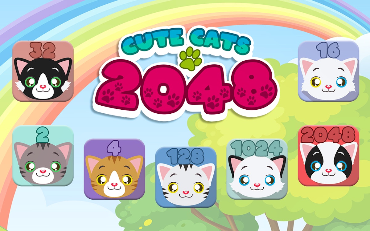 Cute Cats 2048 🕹️ Zagraj teraz na GamePix