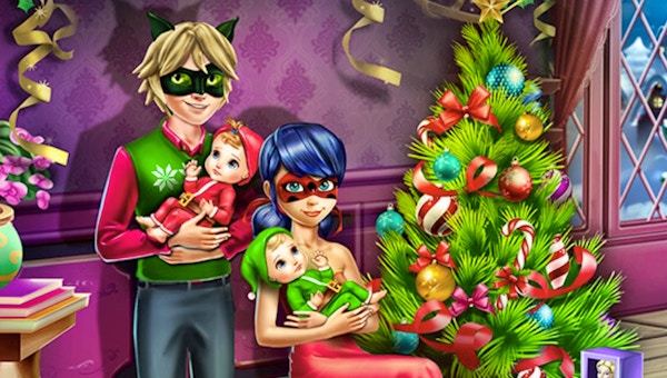 Dotted Girl Family Christmas 🕹️ Play Now on GamePix