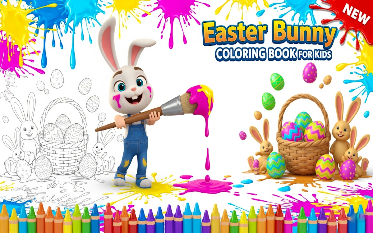 Easter Bunny Coloring Book For Kids 🕹️ Play Now on GamePix