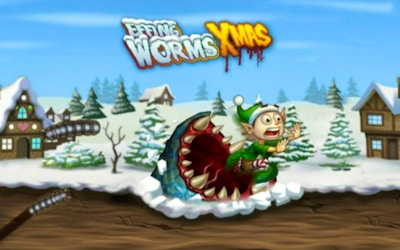 Effing Worms Xmas 🕹️ Pelaa nyt GamePixillä