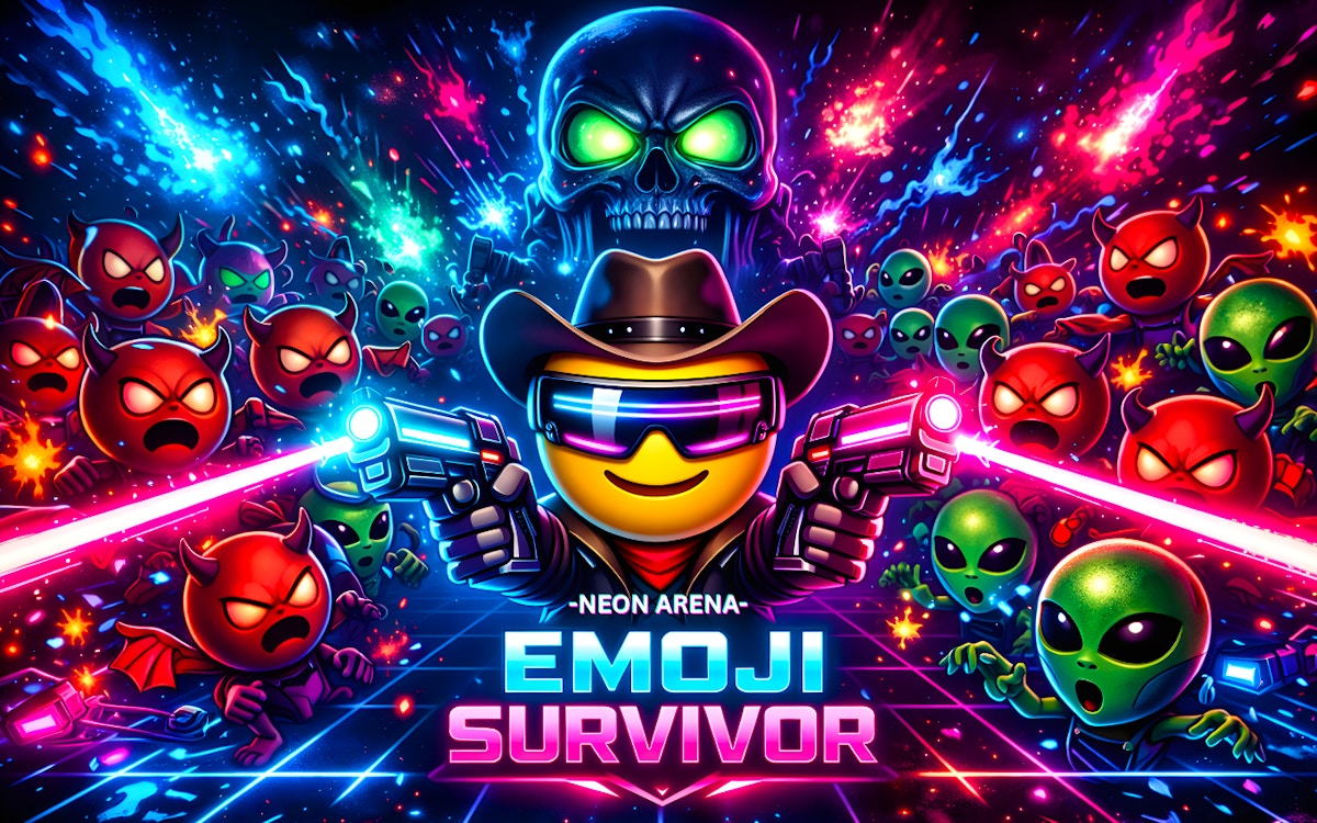 Emoji Survivor - Neon Arena 🕹️ Jogue Agora no GamePix