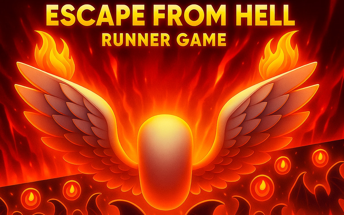 Escape From Hell - Runner Game 🕹️ Speel nu op GamePix