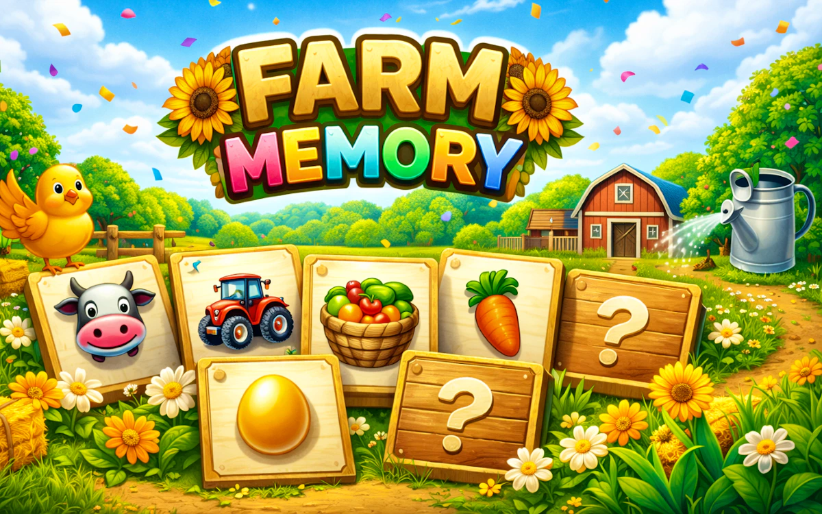 Farm Memory 🕹️ Jetzt spielen auf GamePix