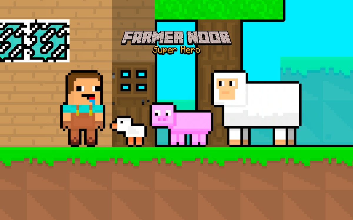 Farmer Noob Super Hero 🕹️ Play Now on GamePix