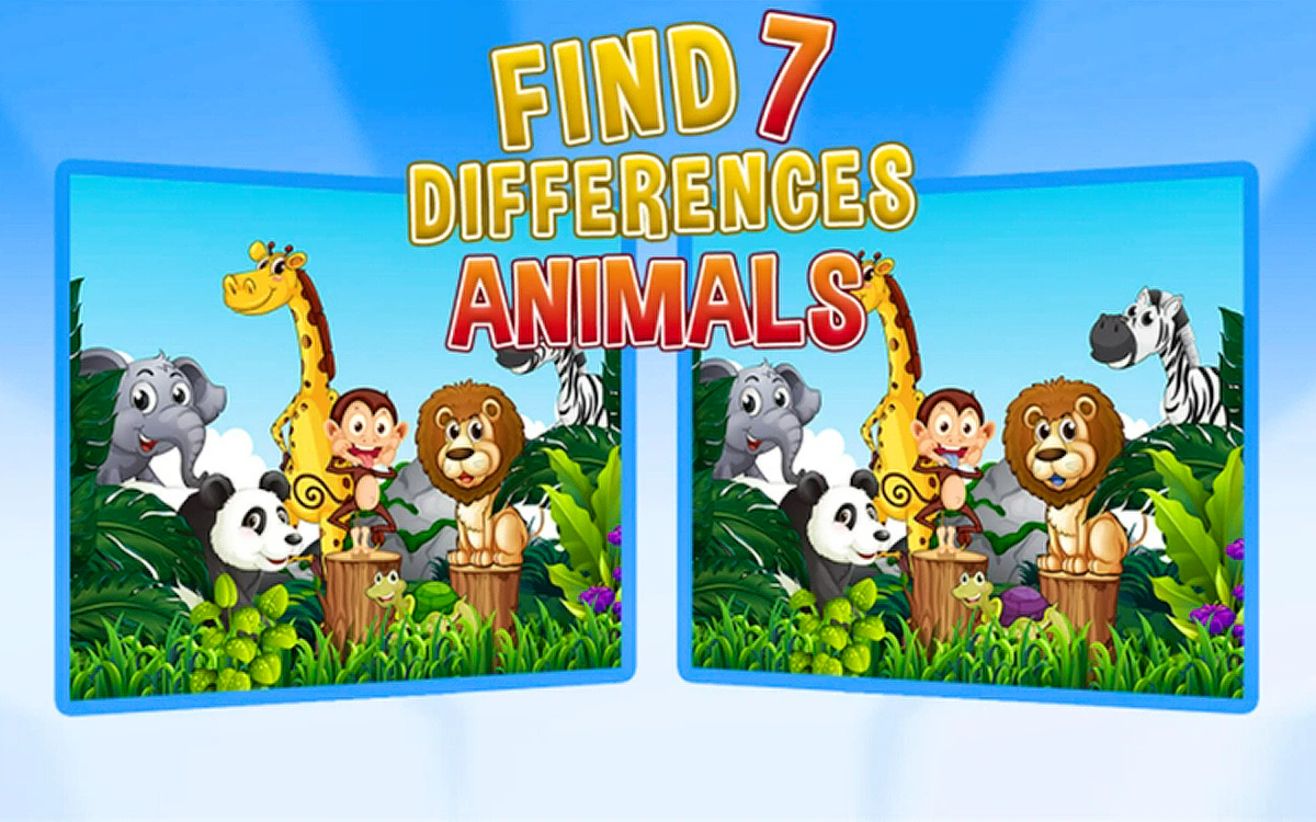 Find Seven Differences Animals 🕹️ Play Now on GamePix