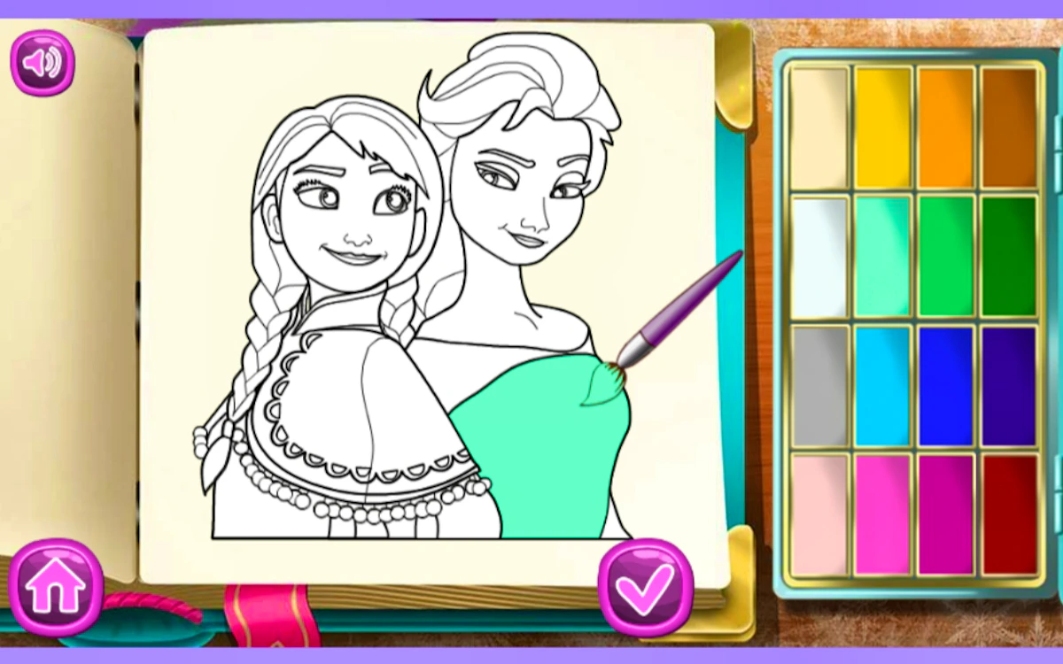 Ice Kingdom Coloring Book 🕹️ Play Now on GamePix