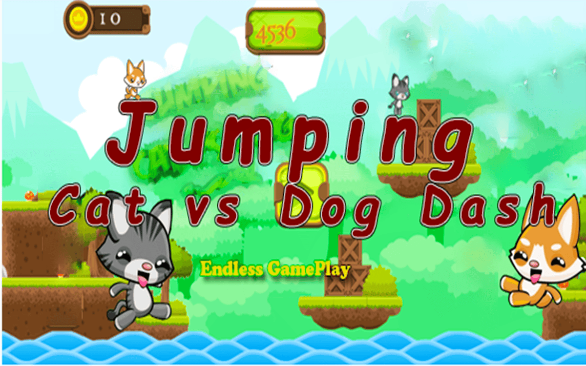 Jumping Cat Vs Dog Dash 🕹️ Jetzt spielen auf GamePix
