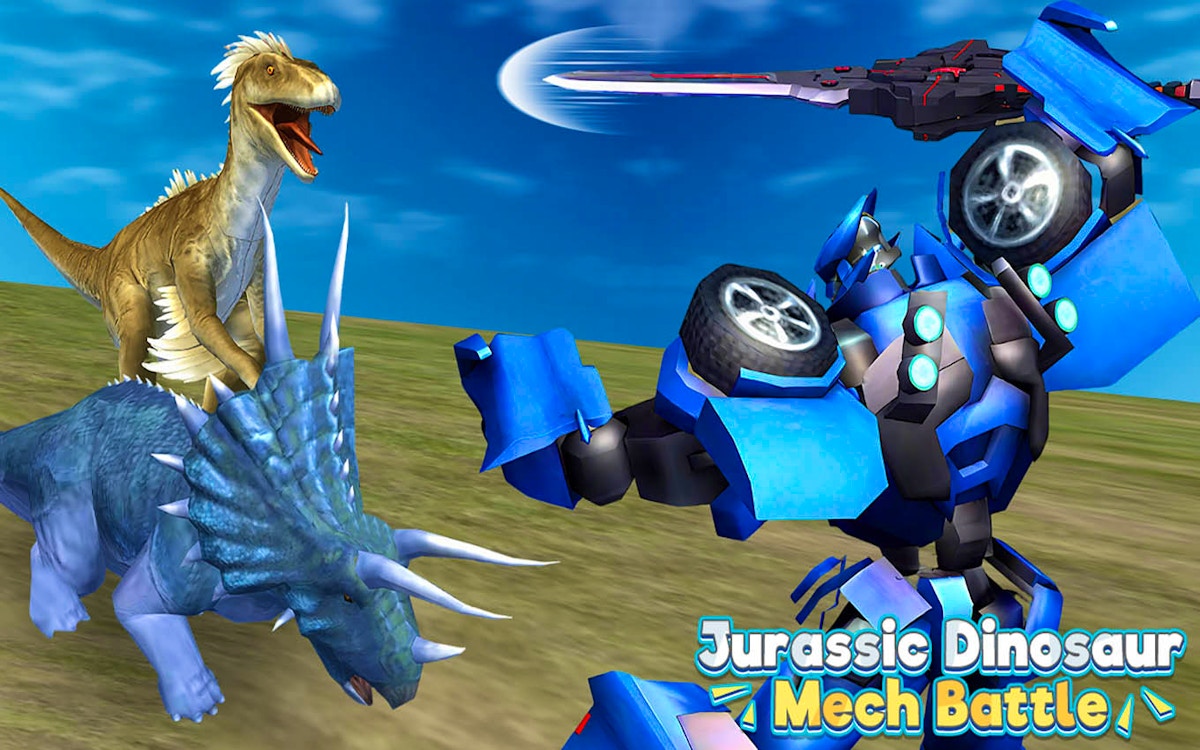 Jurassic Dinosaur Mech Battle 🕹️ Zagraj teraz na GamePix