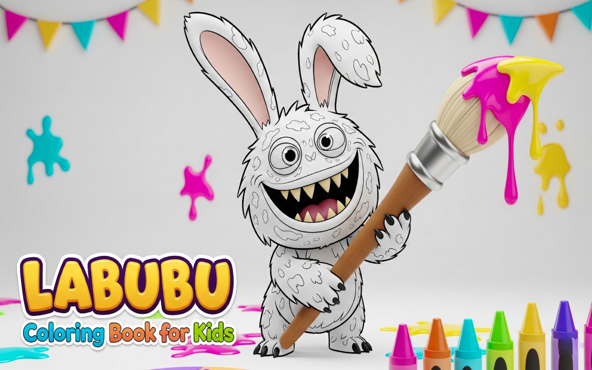 Labubu Coloring Book For Kids 🕹️ Παίξτε τώρα στο GamePix