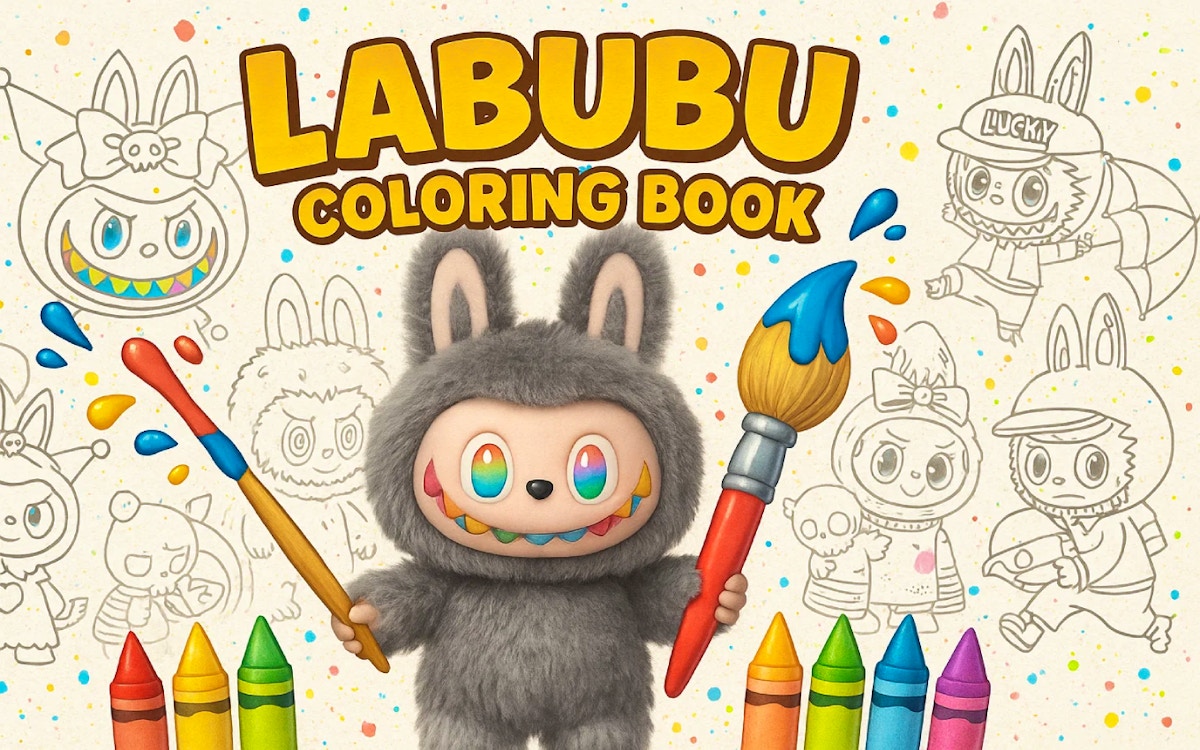 Labubu Coloring Book 🕹️ Play Now on GamePix