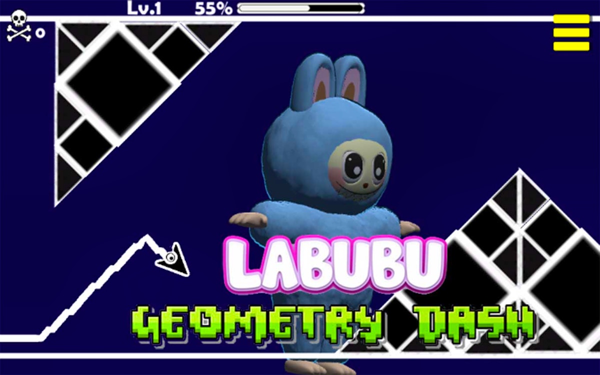 Labubu Geometry Dash 🕹️ Play Now on GamePix