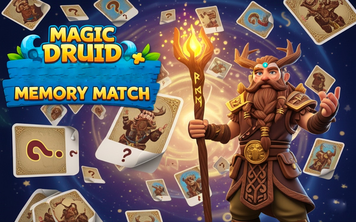 Magic Druid Memory Match 🕹️ Play Now on GamePix