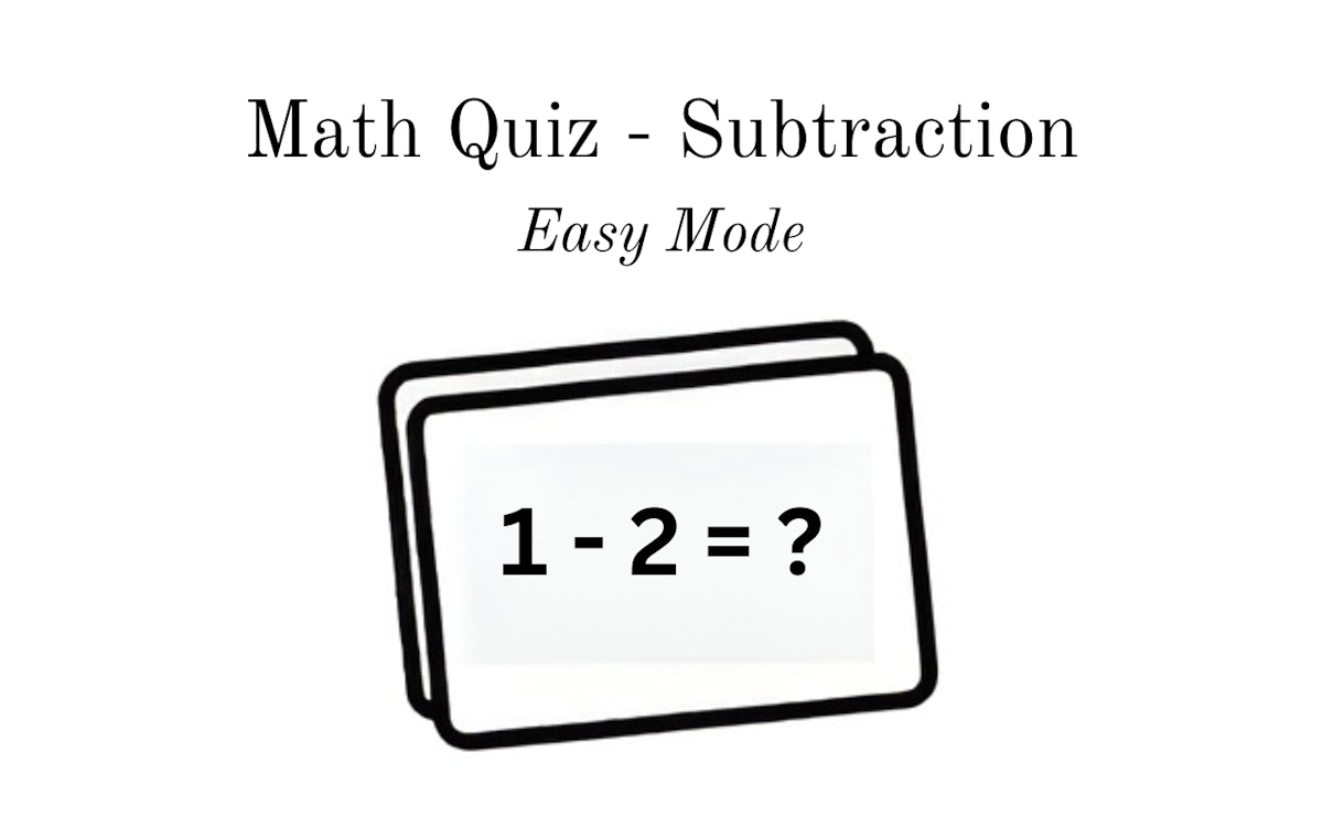 Math Quiz - Subtraction 🕹️ Play Now on GamePix