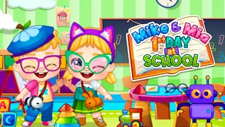 Mike And Mia 1st Day At School 🕹️ Play Now on GamePix