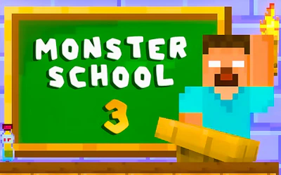 Monster School Challenge 3 🕹️ Play Now on GamePix