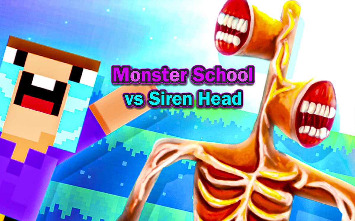 Monster School Vs Siren Head 🕹️ Play Now on GamePix