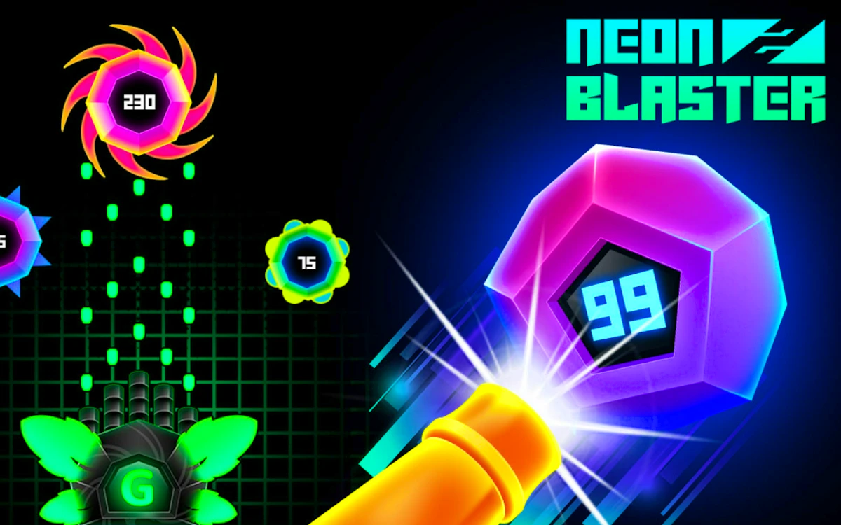 Neon Blaster 2 🕹️ Play Now on GamePix