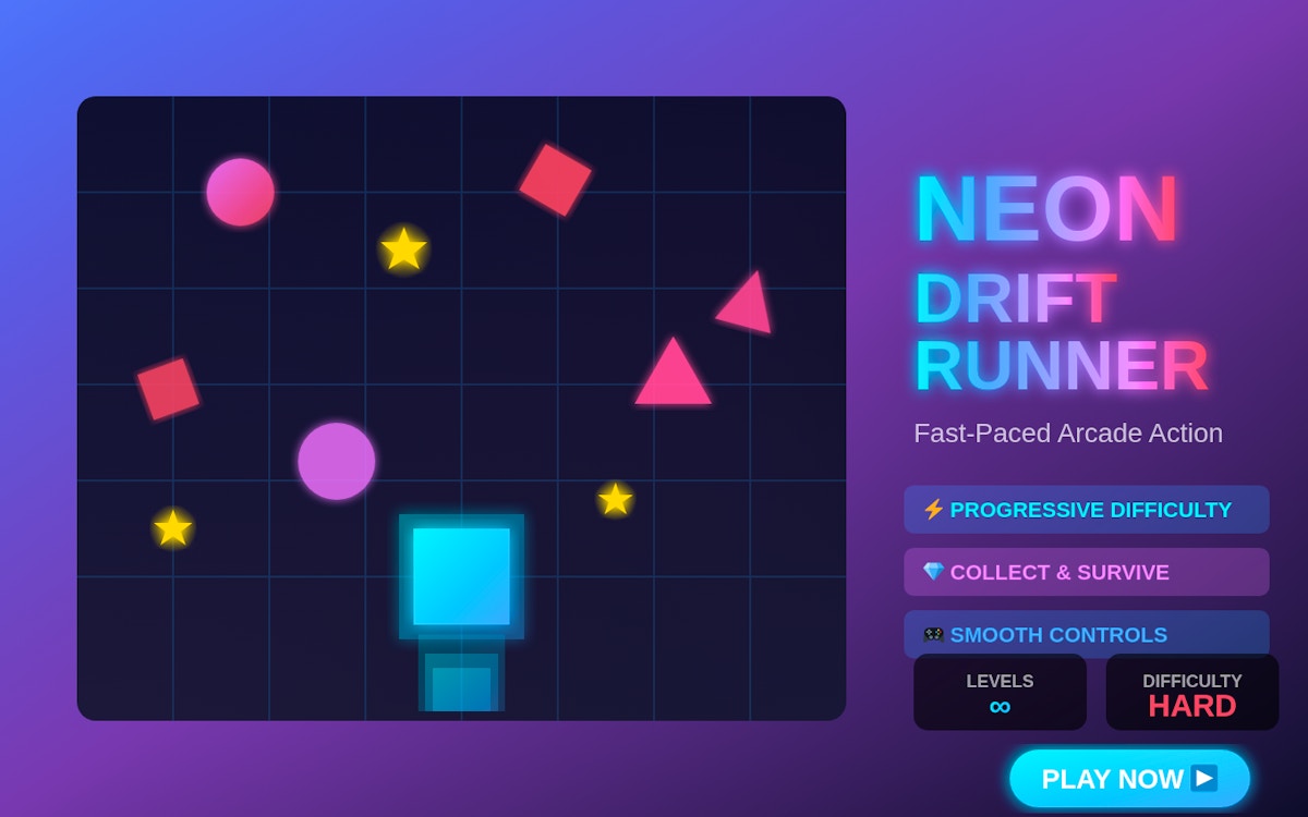 Neon Drift Runner 🕹️ Speel nu op GamePix