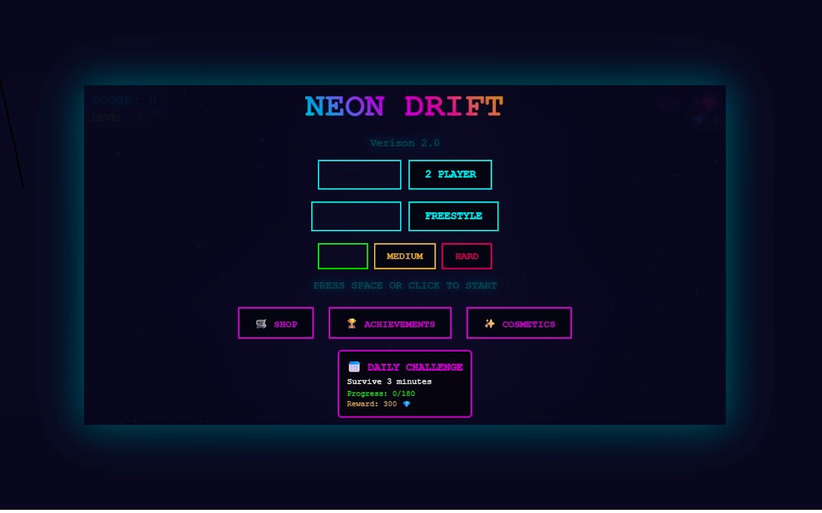 Neon Drift 🕹️ Joue Maintenant sur GamePix
