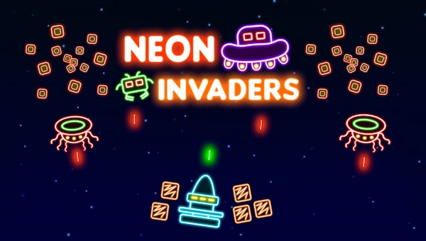 Neon Invaders 🕹️ Play Now on GamePix