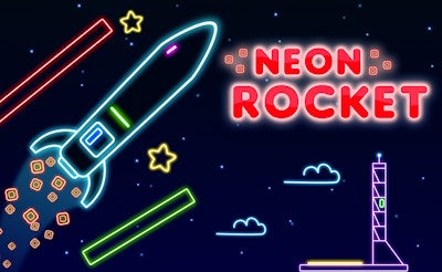 Neon Rocket 🕹 Gioca Ora su GamePix