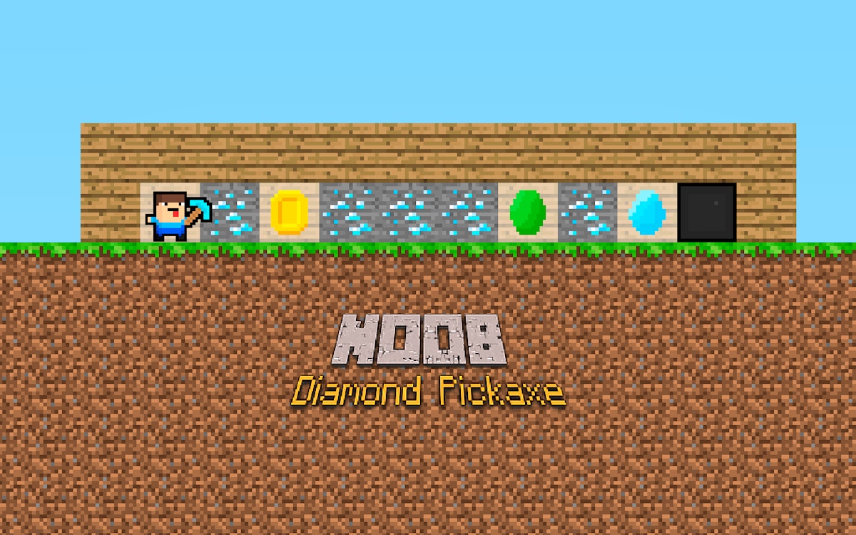 Noob Diamond Pickaxe 🕹️ Play Now on GamePix