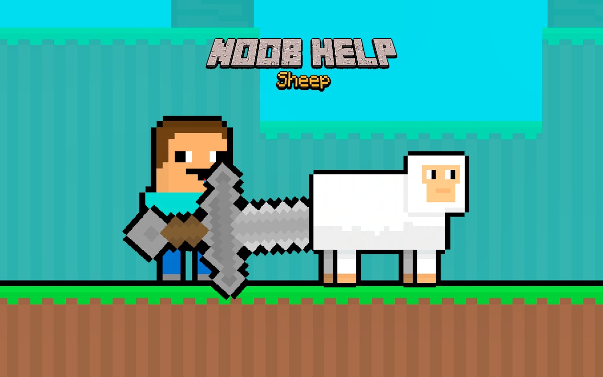 Noob Help Sheep 🕹️ Play Now on GamePix