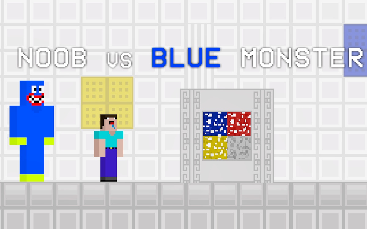 Noob Vs Blue Monster 🕹️ Play Now on GamePix