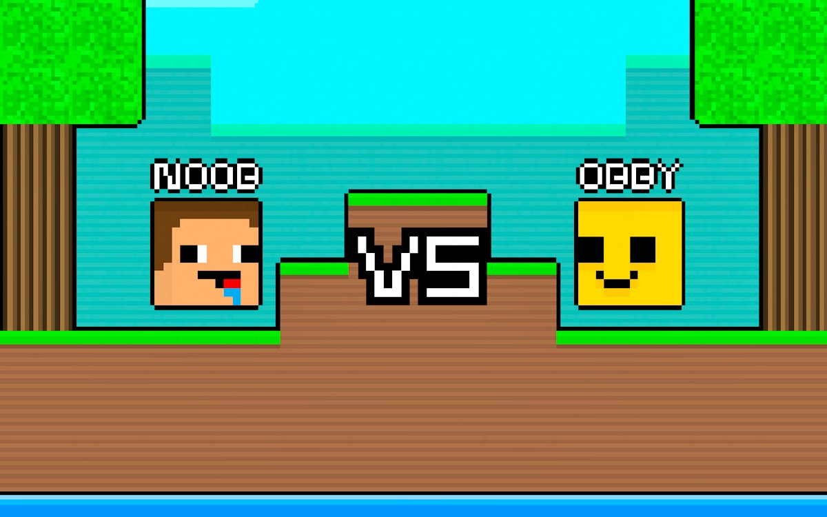 Noob Vs Obby Two-player 🕹️ Play Now on GamePix