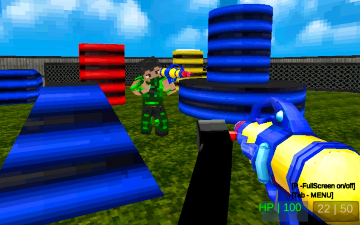 Paintball Gun Pixel 3d 🕹️ Play Now on GamePix