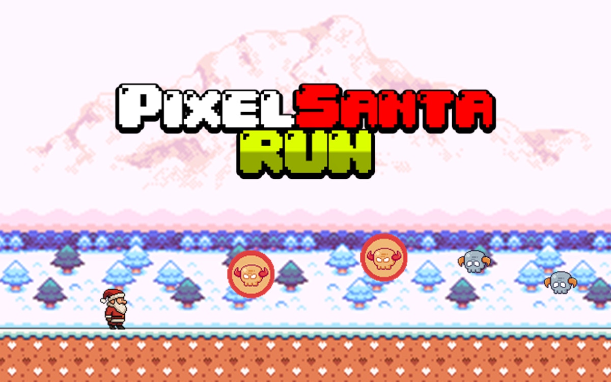Pixel Santa Run 🕹️ Jetzt spielen auf GamePix