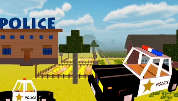 Police Craft Block Car Race 🕹️ Play Now on GamePix