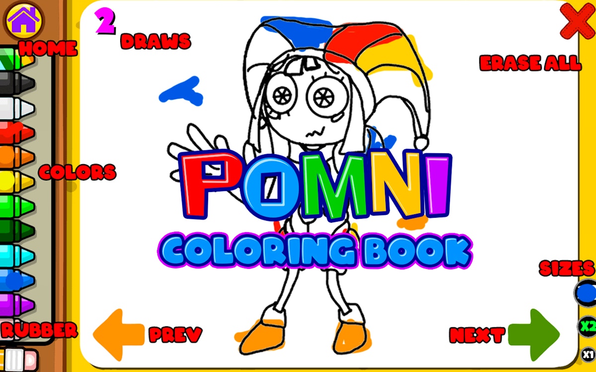 Pomni Coloring Book 🕹️ Play Now on GamePix