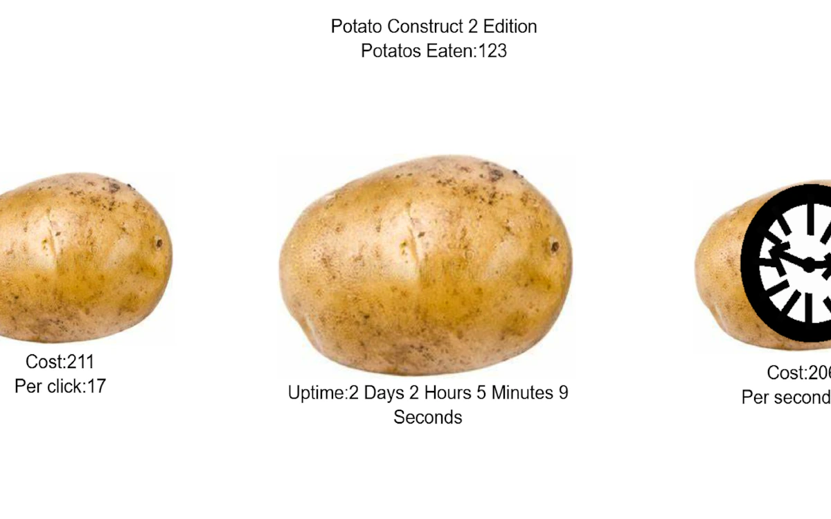 Potato Construct 2 Edition 🕹️ Play Now on GamePix