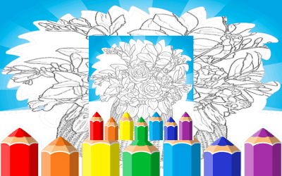 coloring pages of flowers games to play