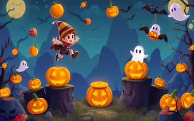 Pumpkin Hop 🕹️ Play Now on GamePix