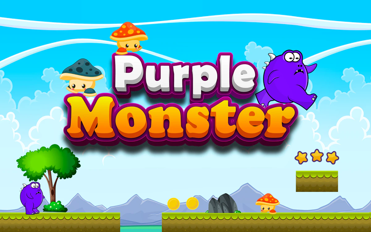 Purple Monster Adventure 🕹️ Play Now on GamePix